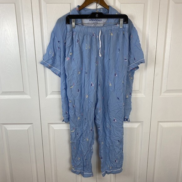 chubbies | Shirts | Chubbies Size M The Woven Sleep Piping Pajama Set ...